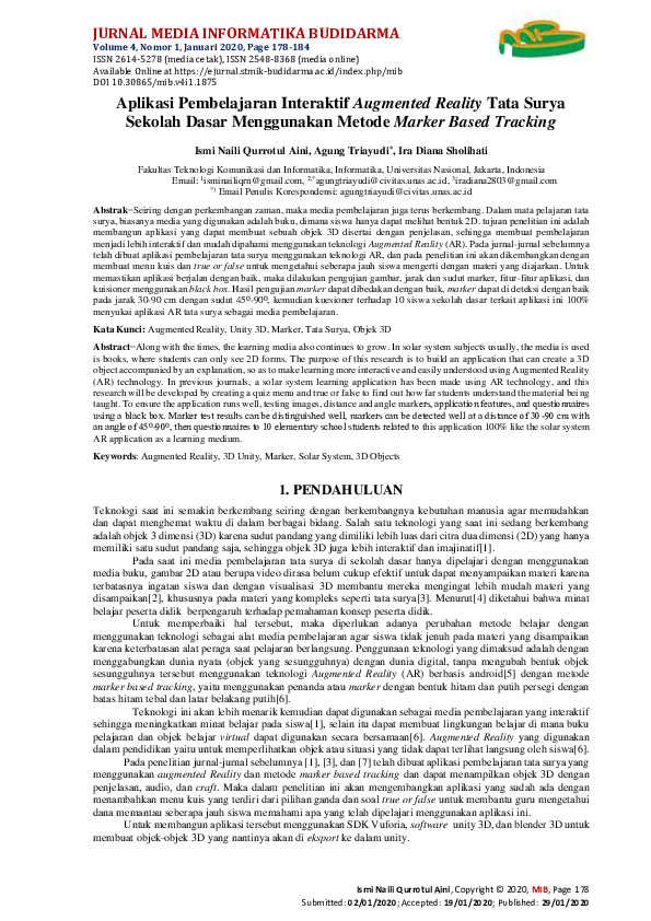 (PDF) Aplikasi Pembelajaran Interaktif Augmented Reality Tata Surya ...
