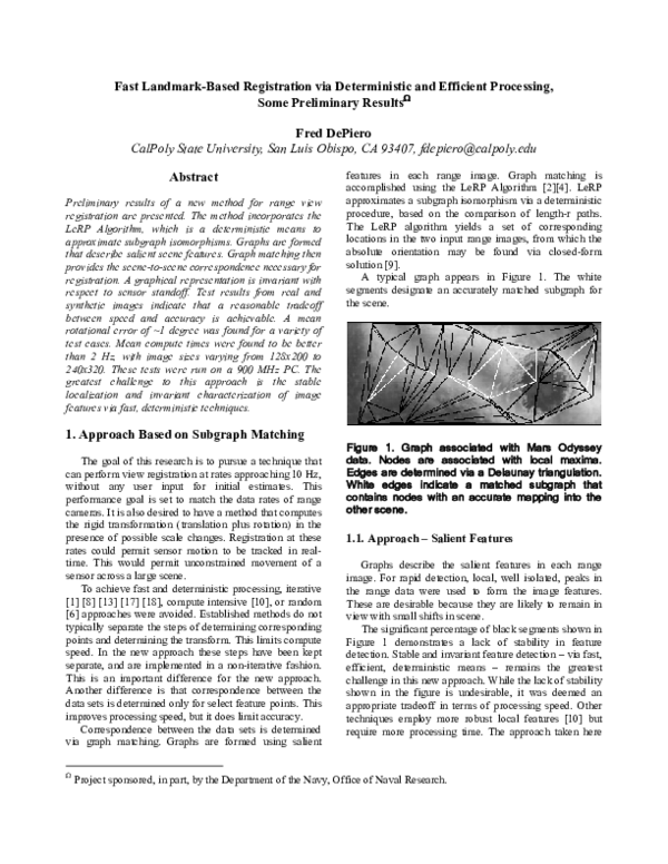 Pdf Fast Landmark Based Registration Via Deterministic And Efficient