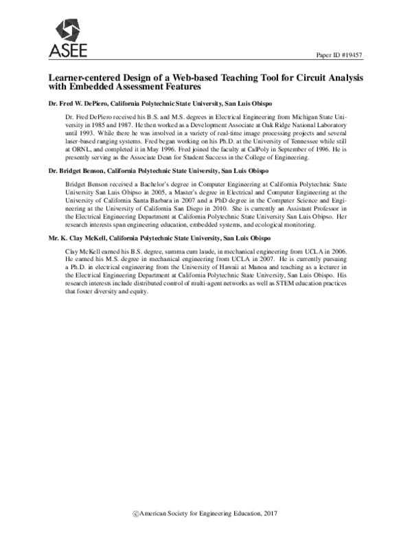 (PDF) Board # 49 : Learner-centered Design of a Web-based Teaching Tool for Circuit Analysis ...