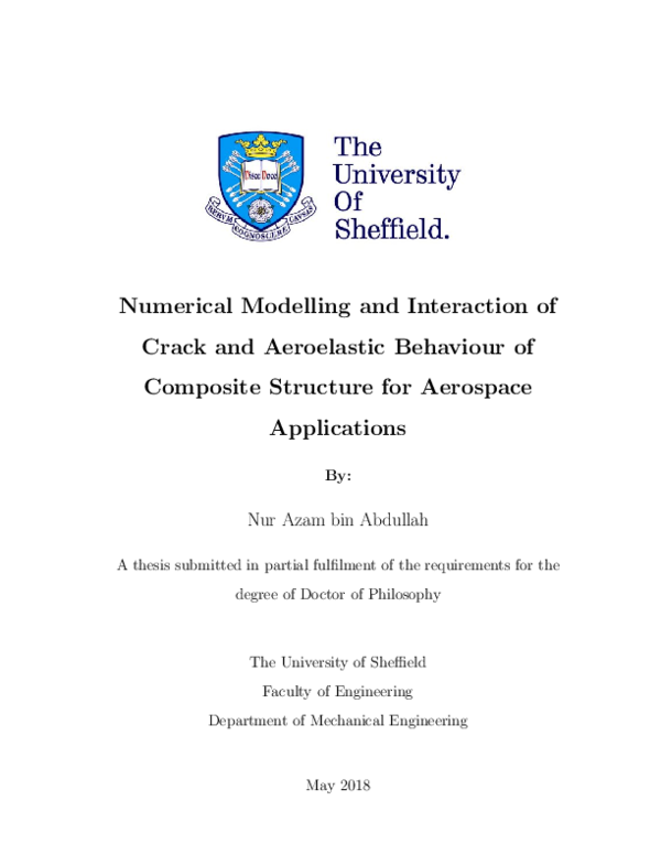 (PDF) Numerical Modelling and Interaction of Crack and Aeroelastic Behaviour of Composite ...