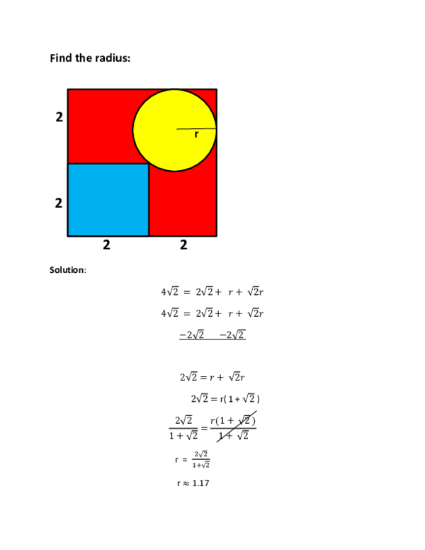 (PDF) Find the radius