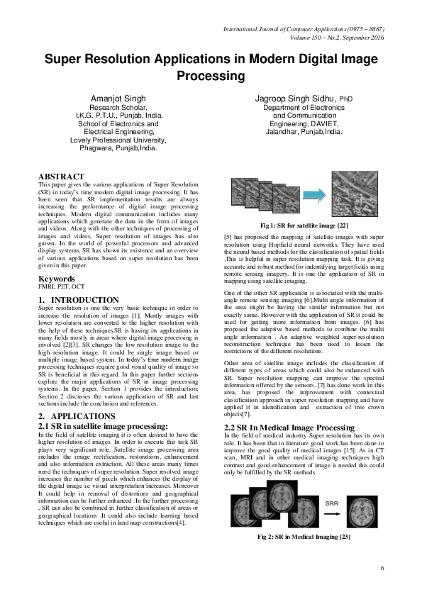 (PDF) Super Resolution Applications in Modern Digital Image Processing