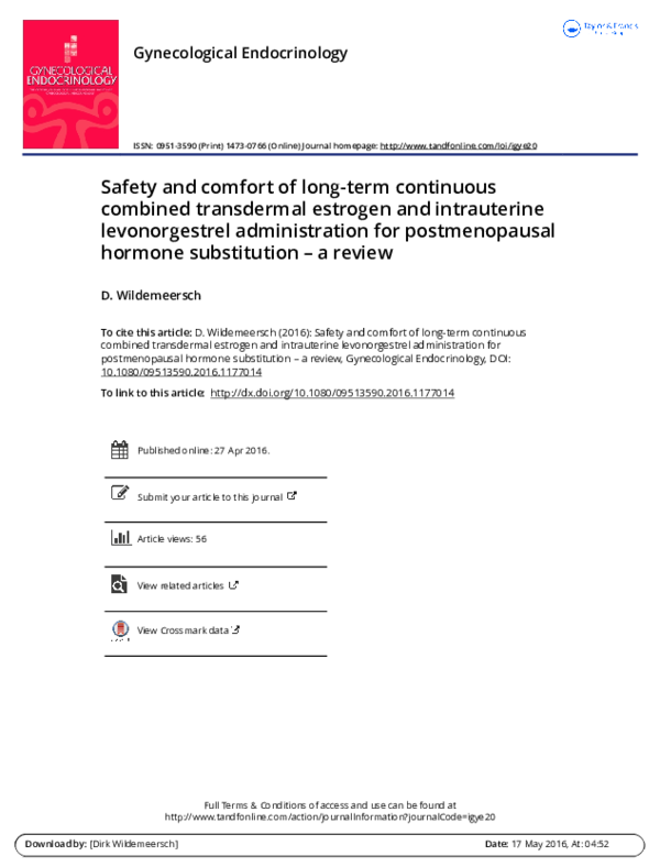 (PDF) Safety and comfort of long-term continuous combined transdermal ...