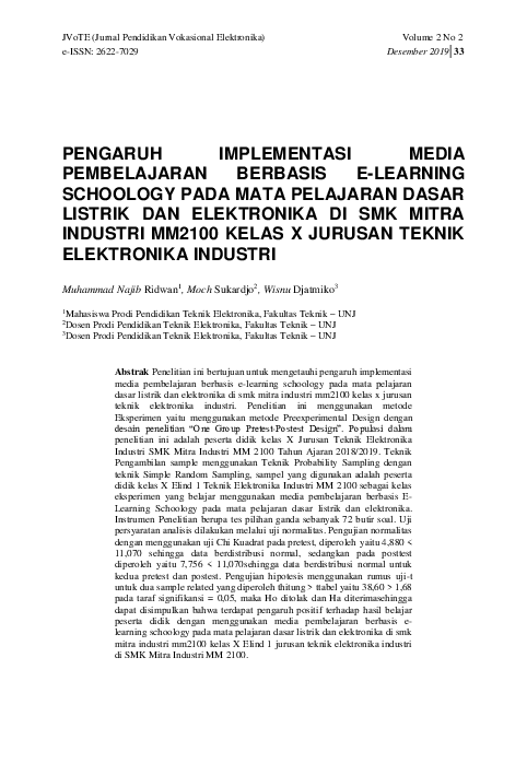 (PDF) Pengaruh Implementasi Media Pembelajaran Berbasis E-Learning Schoology Pada Mata Pelajaran ...