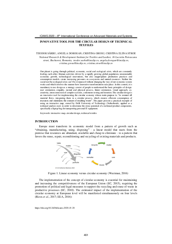 (PDF) Innovative tool for the circular design of technical textiles