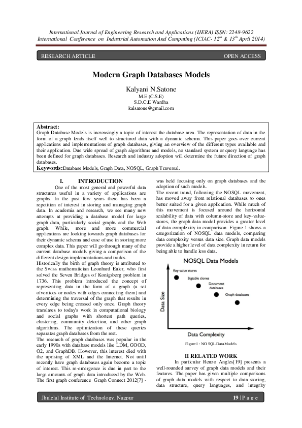 (PDF) Modern Graph Databases Models