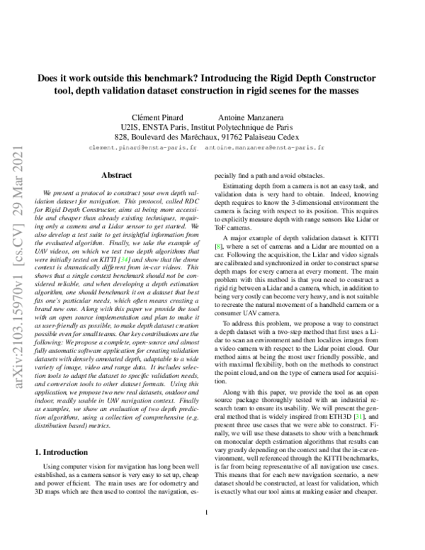 (PDF) Does it work outside this benchmark? Introducing the Rigid Depth Constructor tool, depth ...