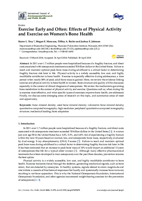 (PDF) Effects of Physical Activity and Exercise on Women’s Bone Health ...