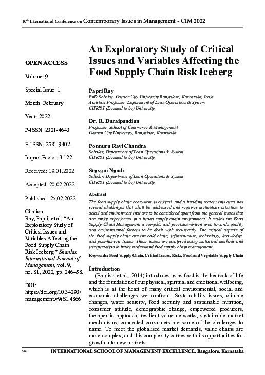 (PDF) An Exploratory Study of Critical Issues and Variables Affecting ...