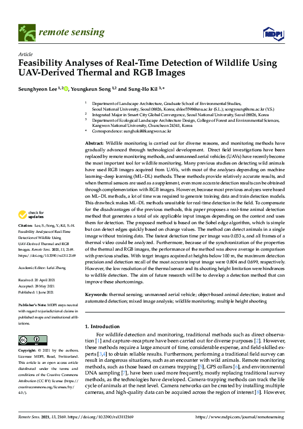(PDF) Feasibility Analyses of Real-Time Detection of Wildlife Using UAV ...