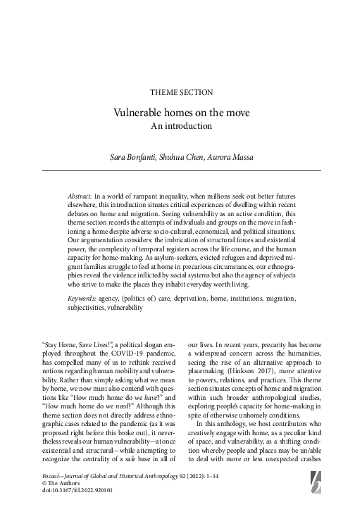 (PDF) Vulnerable homes on the move