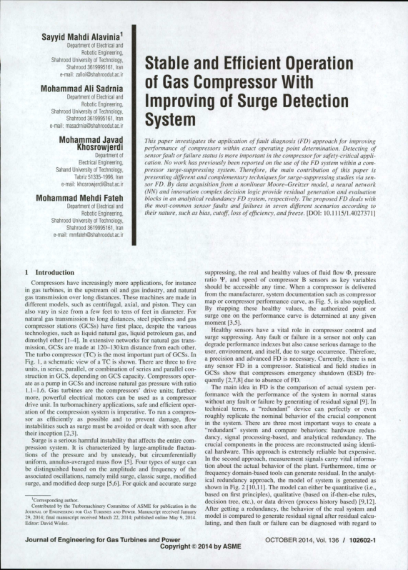 (PDF) Stable and Efficient Operation of Gas Compressor With Improving ...