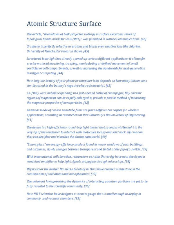 (PDF) Atomic Structure Surface | George Rajna - Academia.edu