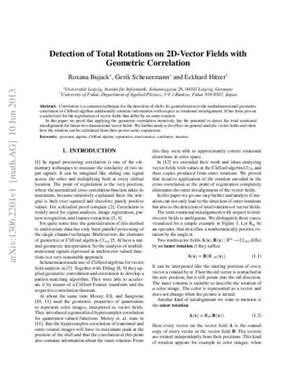 Pdf Detecting Total Rotations In 2d Vector Fields