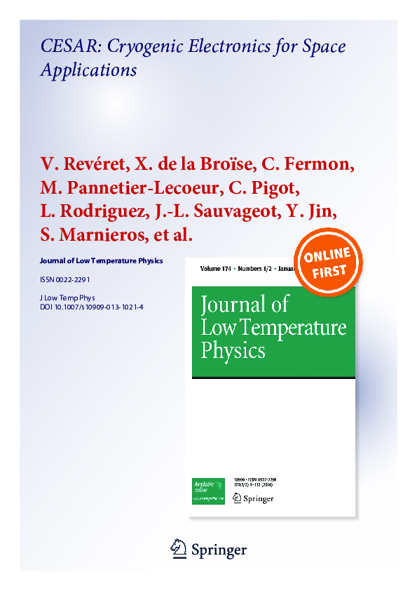 (PDF) CESAR: Cryogenic Electronics for Space Applications