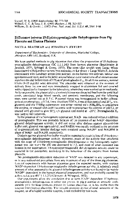(PDF) Differences between 15-Hydroxyprostaglandin Dehydrogenase from ...