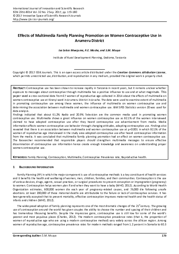 (PDF) Effects of Multimedia Family Planning Promotion on Women ...