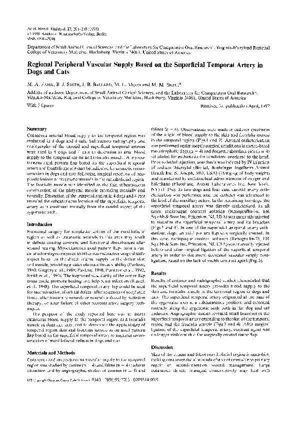 (PDF) Regional Peripheral Vascular Supply Based on the Superficial ...