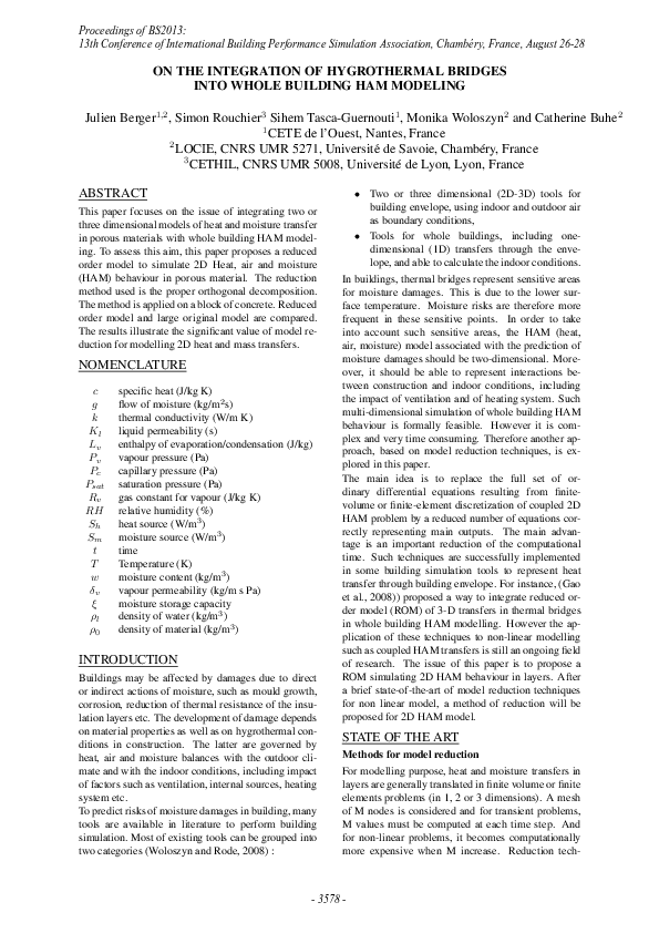 (PDF) On The Integrationof Hygrothermal Bridges Into Whole Building Ham ...