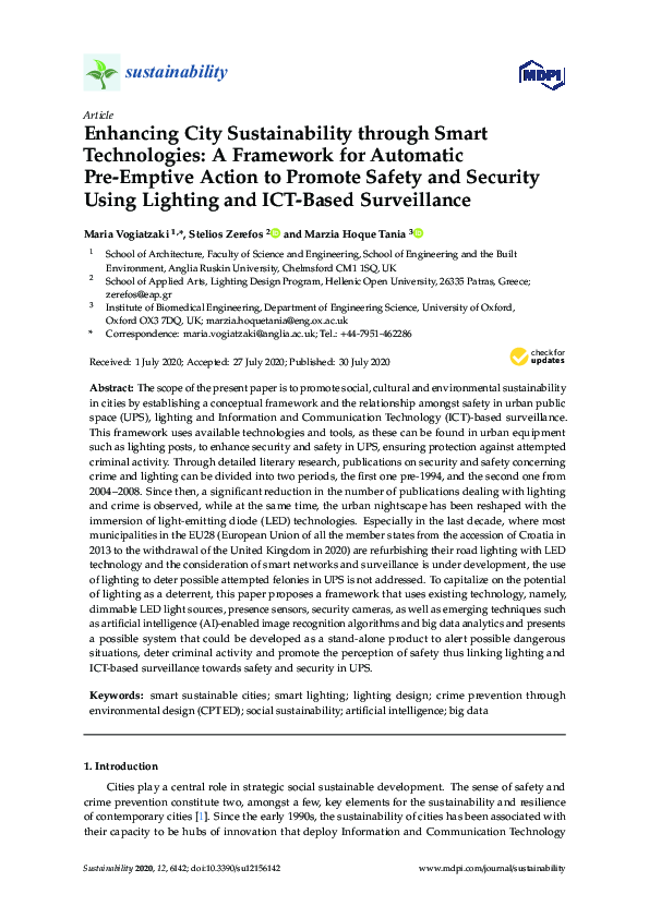 (PDF) Enhancing City Sustainability through Smart Technologies: A ...