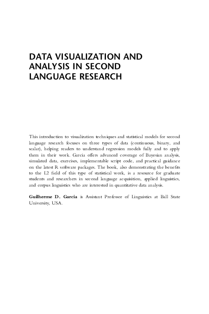 (PDF) Data Visualization and Analysis in Second Language Research