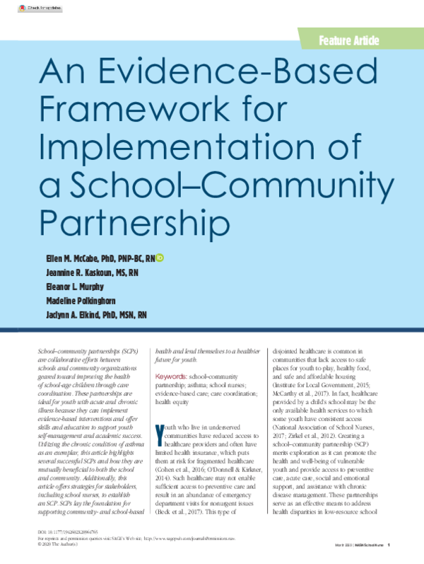 (PDF) An Evidence-Based Framework for Implementation of a School ...