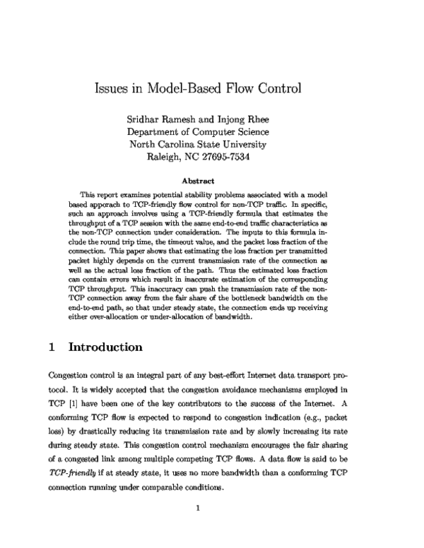 (PDF) Issues in model-based flow control