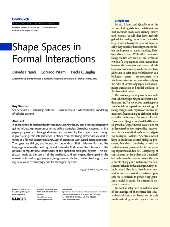 (PDF) Shape Spaces in Formal Interactions | Paola Quaglia - Academia.edu