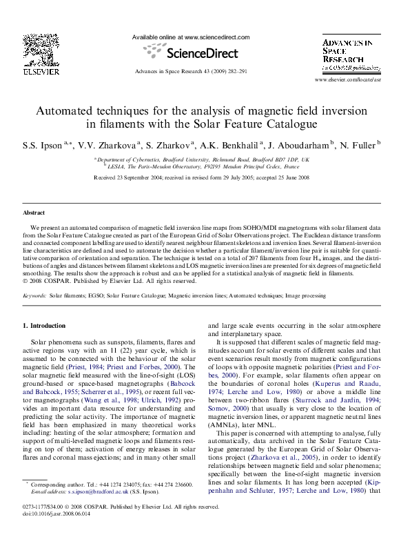 (PDF) Automated techniques for the analysis of magnetic field inversion ...