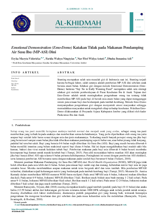 (PDF) Emotional Demonstration (Emo-Demo) Katakan Tidak pada Makanan ...