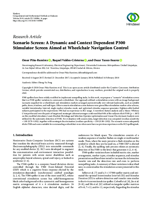(PDF) Scenario Screen: A Dynamic and Context Dependent P300 Stimulator ...