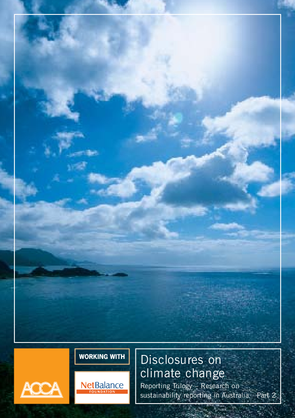 (PDF) Disclosures on climate change