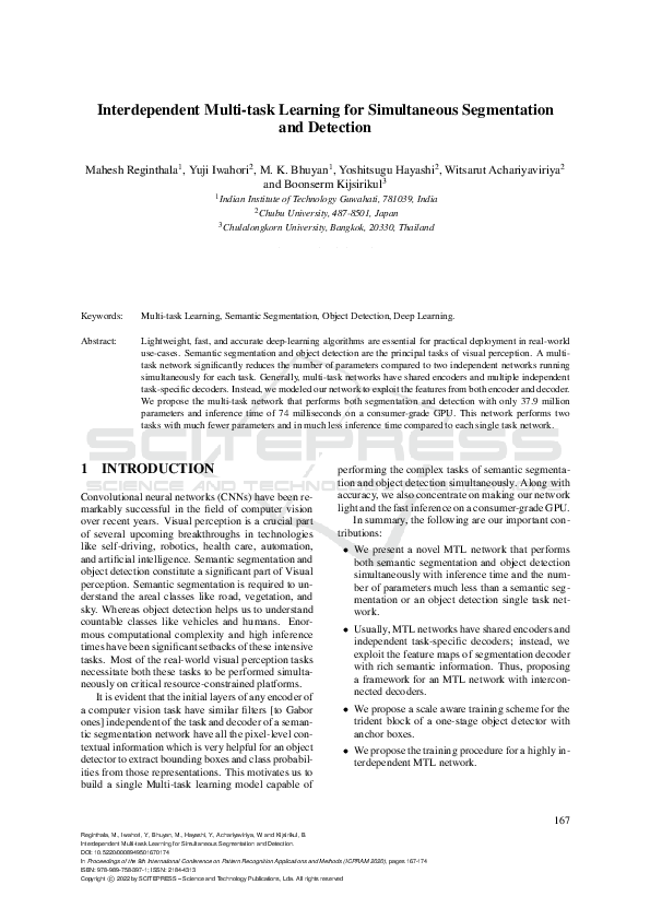Pdf Interdependent Multi Task Learning For Simultaneous Segmentation And Detection