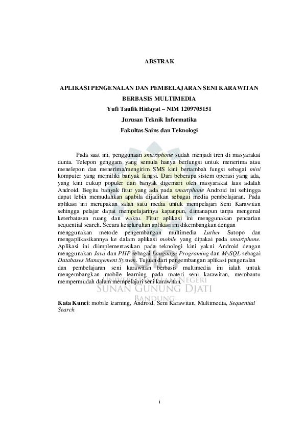(PDF) Rancangan bangun aplikasi pengenalan dan pembelajaran Seni Karawitan berbasis multimedia ...
