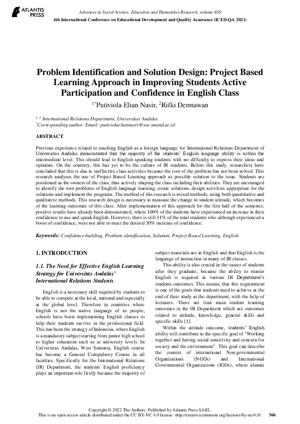 (PDF) Problem Identification and Solution Design: Project Based ...