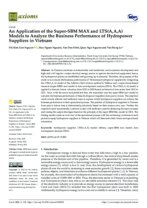 (PDF) An Application of the Super-SBM MAX and LTS(A,A,A) Models to ...