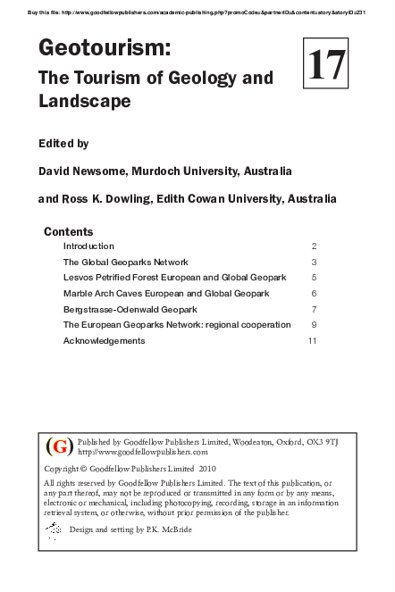 (PDF) Geotourism: The tourism of geology and landscape