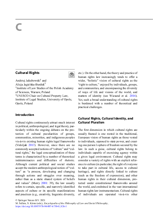 (PDF) Cultural Rights