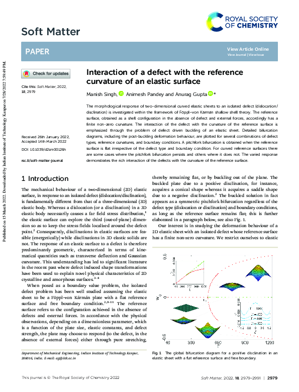 (PDF) Interaction of a defect with the reference curvature of an ...