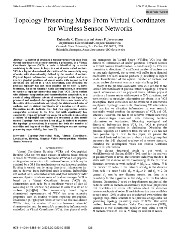 (PDF) Virtual Coordinate Routing (VCR) and Geographical