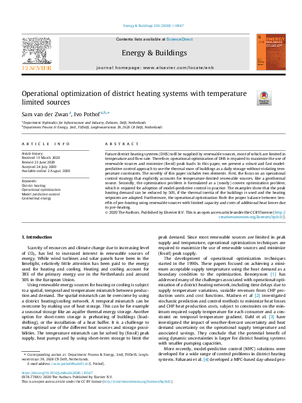 (PDF) Operational optimization of district heating system based on an integrated model in TRNSYS