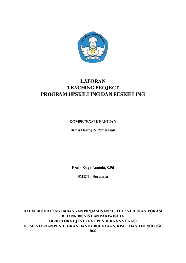(PDF) LAPORAN TEACHING PROJECT PROGRAM UPSKILLING DAN RESKILLING