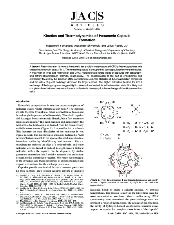 (PDF) Kinetics and Thermodynamics of Hexameric Capsule Formation ...