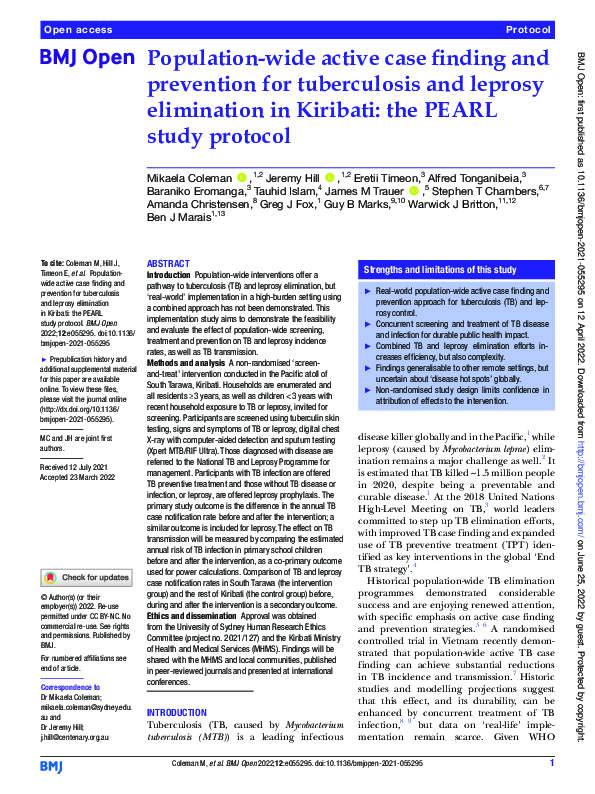 (PDF) Population-wide active case finding and prevention for ...