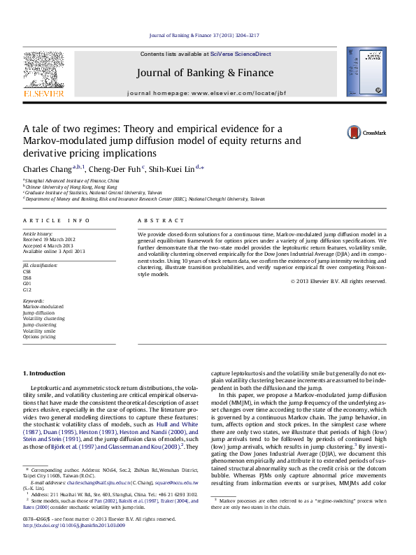(PDF) A tale of two regimes: Theory and empirical evidence for a Markov ...