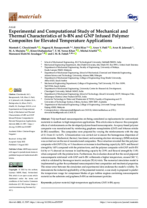 (PDF) Experimental and Computational Study of Mechanical and Thermal Characteristics of h-BN and ...