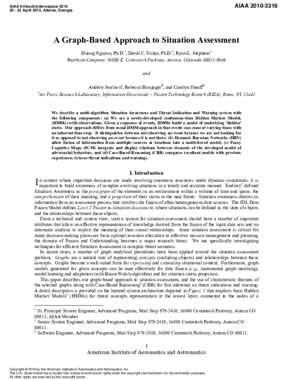 (PDF) A Graph-Based Approach to Situation Assessment