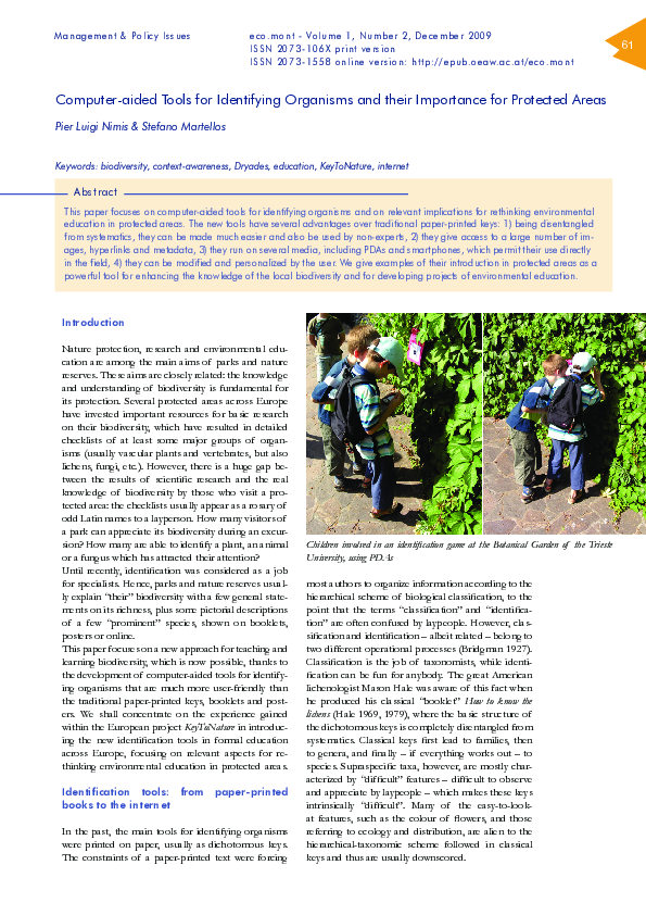(PDF) Computer-aided Tools for Identifying Organisms and their ...
