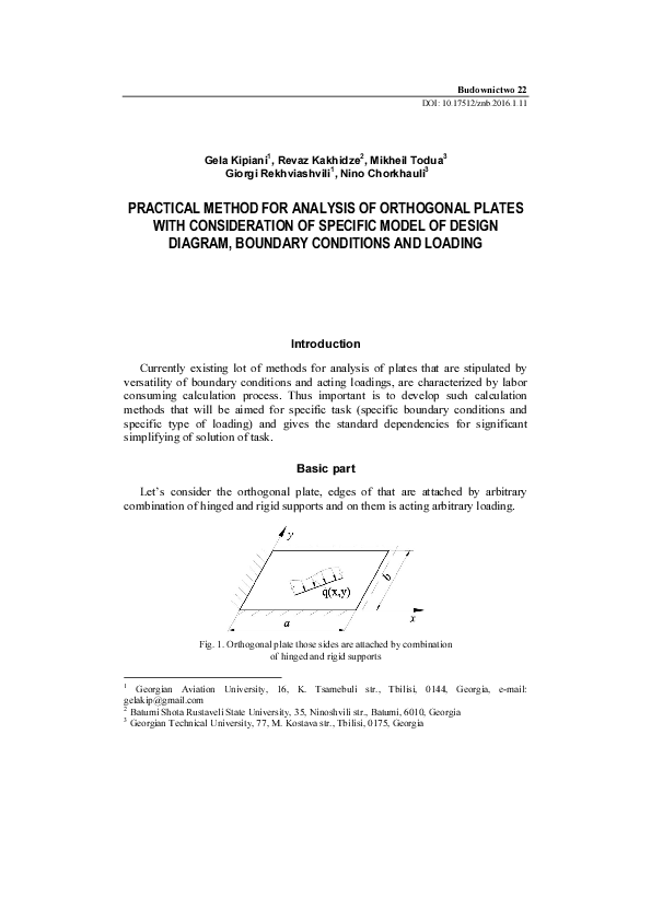 (PDF) Practical method for analysis of orthogonal plates with ...