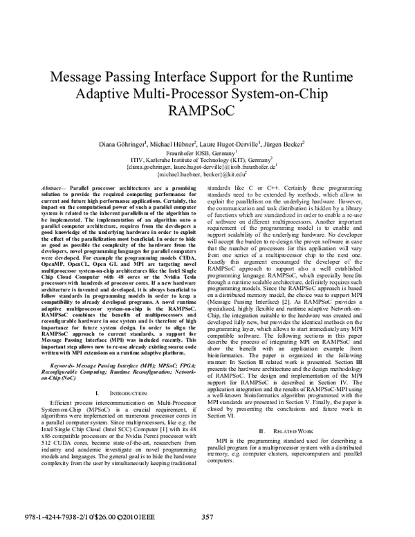 (PDF) Runtime adaptive multi-processor system-on-chip: RAMPSoC